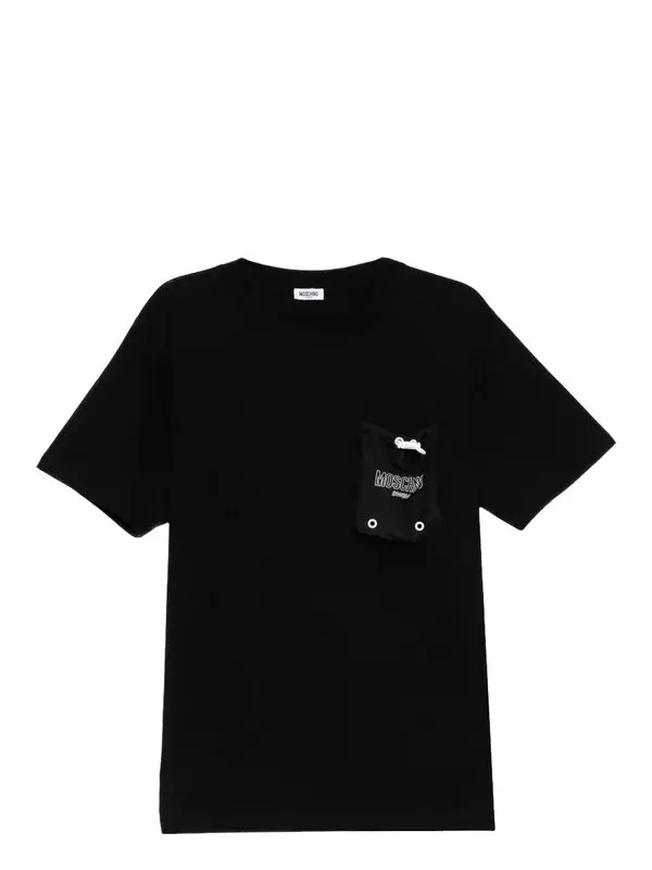Moschino Logo-print Pocket T-shirt - Black