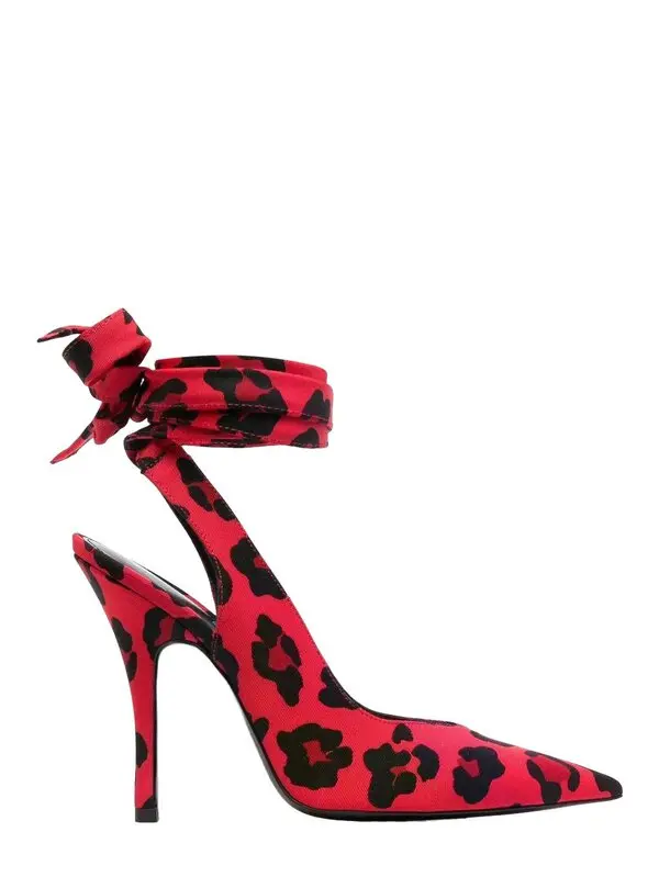 Attico Leopard-print Pumps - Red