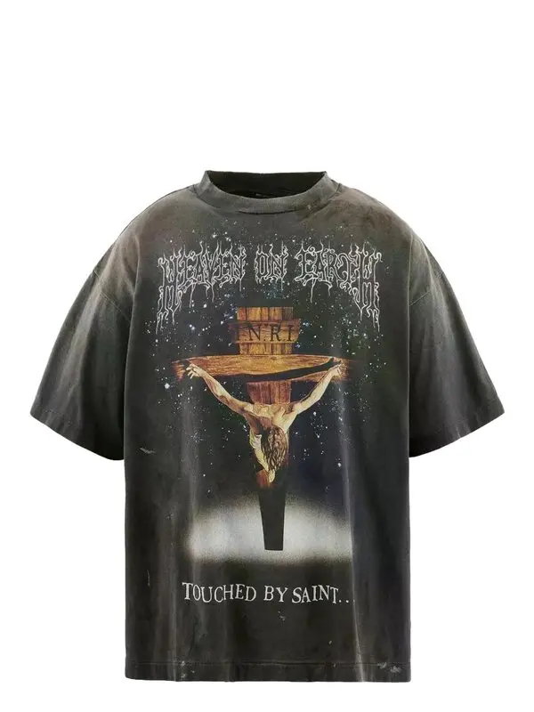 SAINT MXXXXXX Graphic-print T-shirt - Grey