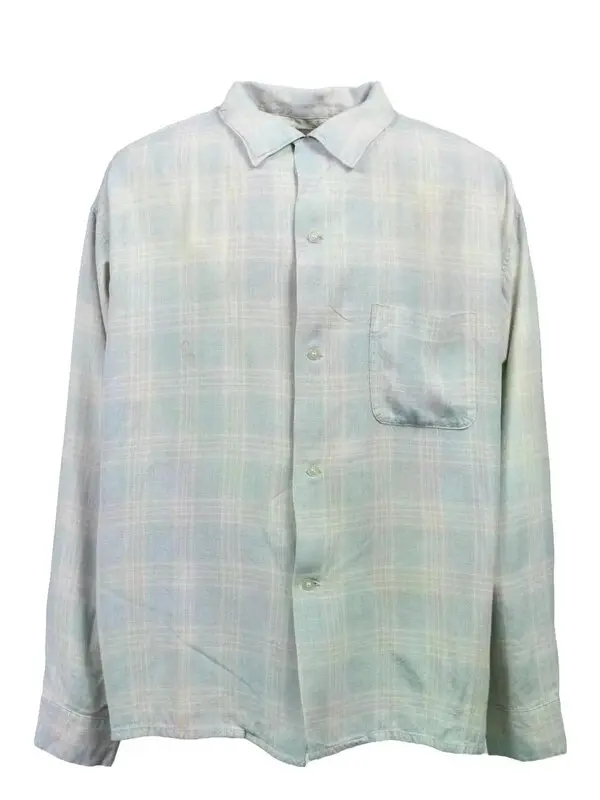 SAINT MXXXXXX Check-pattern Shirt - Blue