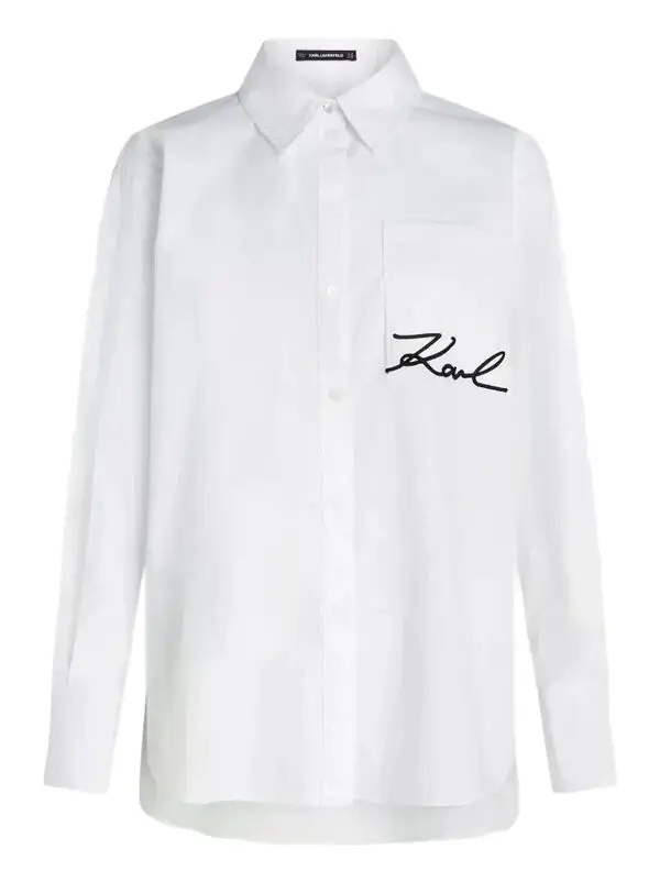 Karl Lagerfeld Signature Pocket Shirt - White