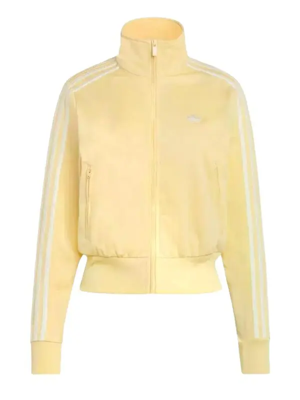 Adidas Side-stripe Logo-patch Jacket - Yellow