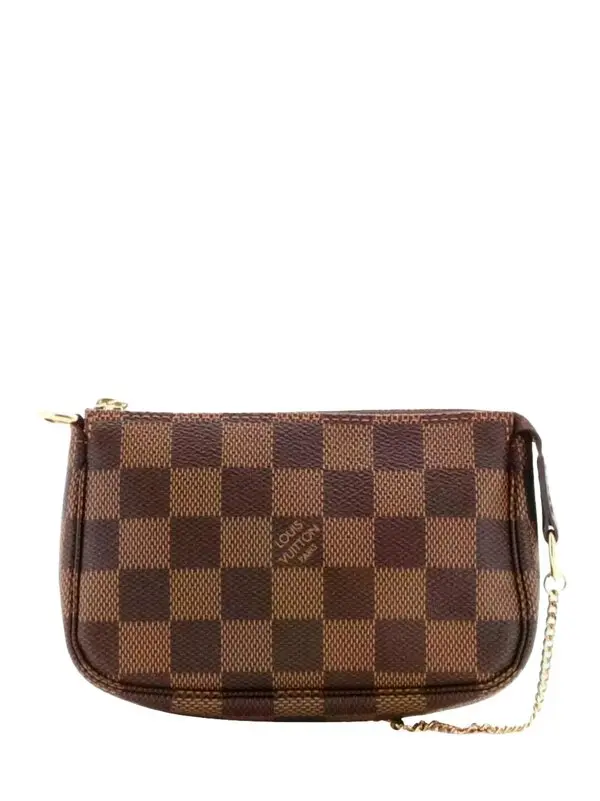LOUIS VUITTON Pochette Accessoires Damier Mini Clutch - Brown