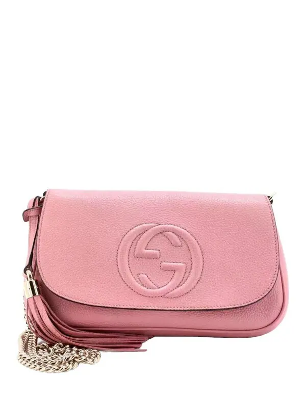 Gucci Soho Chain Leather Medium Crossbody Bag - Pink