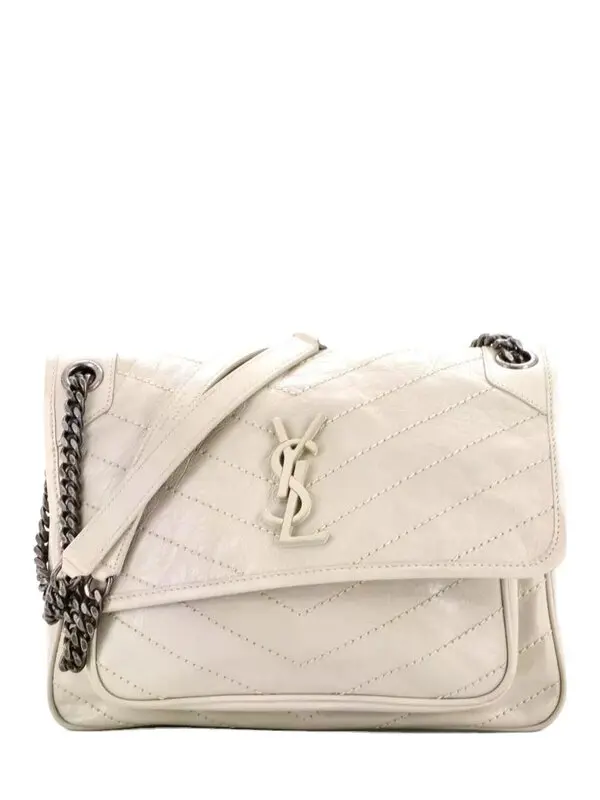 Saint Laurent Niki Chain Flap Shoulder Bag - Neutrals