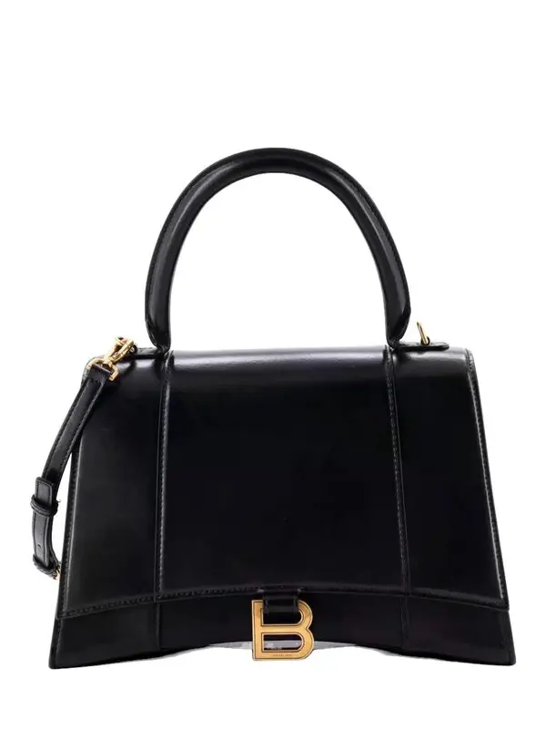 Balenciaga Hourglass Top Handle Satchel - Black