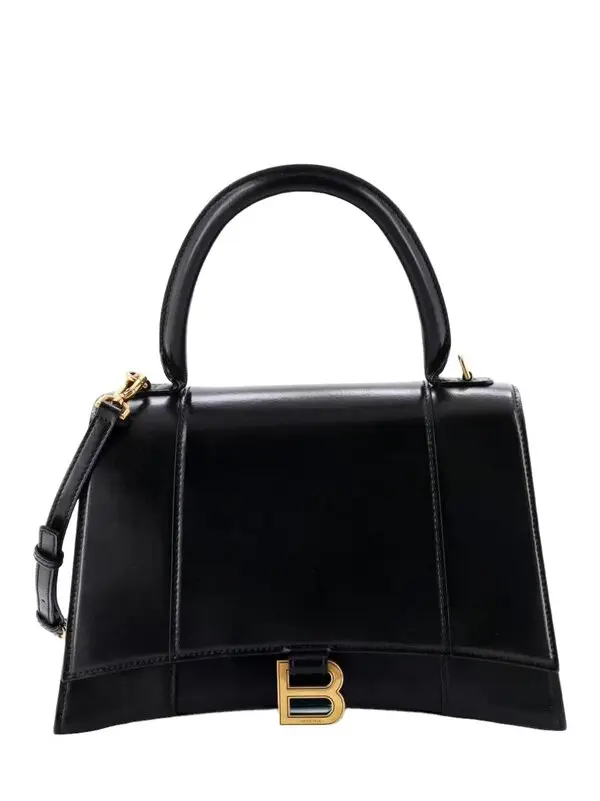 Balenciaga Hourglass Top Handle Satchel - Black