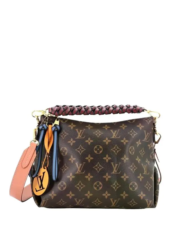 LOUIS VUITTON Braided Handle Beaubourg Monogram Canvas Mini Hobo Bag - Brown