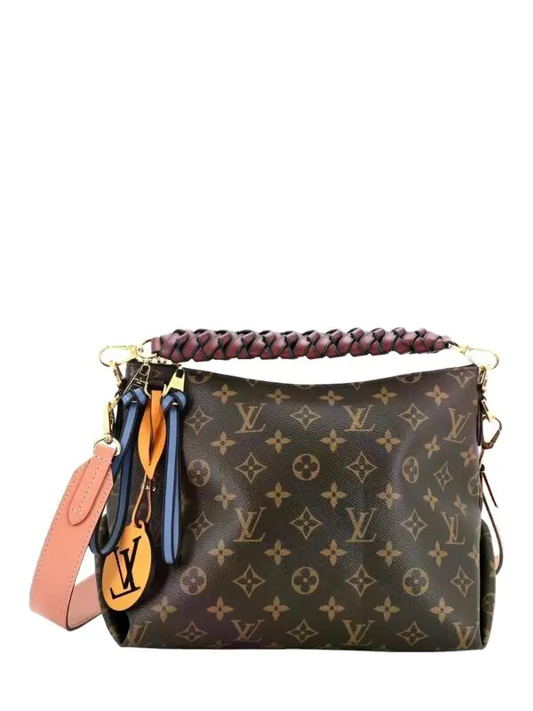 LOUIS VUITTON Braided Handle Beaubourg Monogram Canvas Mini Hobo Bag - Brown