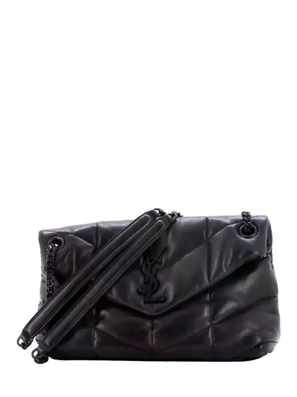 Saint Laurent Loulou Puffer Small Shoulder Bag - Black
