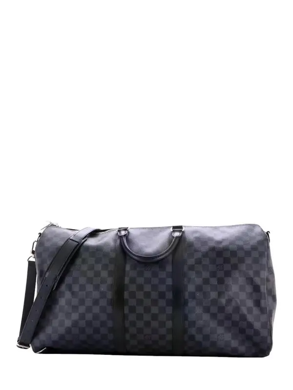 LOUIS VUITTON Keepall Bandouliere 55 Travel Bag Damier Graphite - Black
