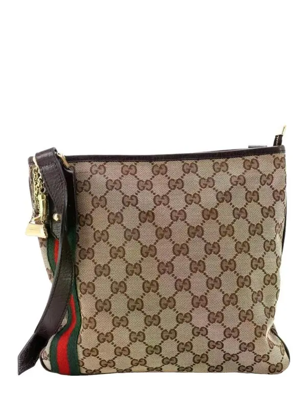 Gucci Jolicoeur Messenger Bag Gg Canvas - Brown