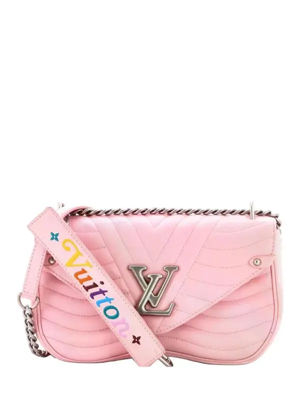 LOUIS VUITTON New Wave Chain Bag Quilted Leather Mm - Pink
