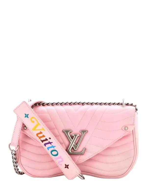 LOUIS VUITTON New Wave Chain Bag Quilted Leather Mm - Pink