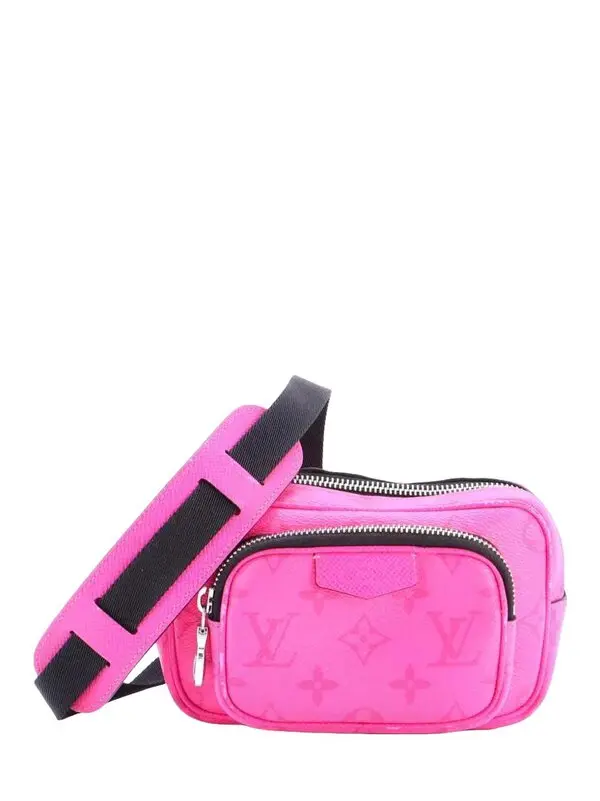 LOUIS VUITTON Outdoor Pouch Monogram Taigarama Crossbody Bag - Pink