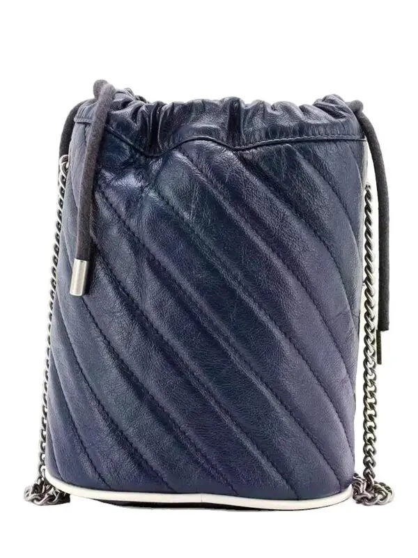 Gucci Gg Marmont Diagonal Quilted Leather Mini Bucket Bag - Blue