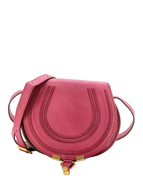Chloé Marcie Leather Mini Crossbody Bag - Pink