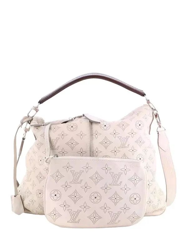 LOUIS VUITTON Selene Handbag Mahina Leather Pm - Neutrals
