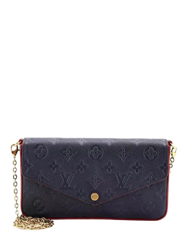 LOUIS VUITTON Felicie Pochette Monogram Empreinte Leather - Blue