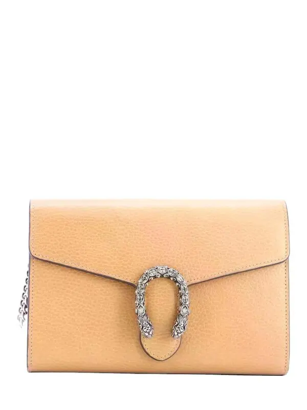 Gucci Dionysus Chain Wallet With Embellished Detail - Neutrals