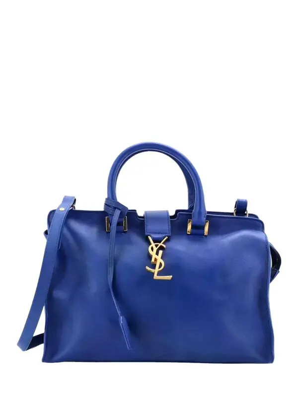 Saint Laurent Monogram Cabas Small Satchel - Blue