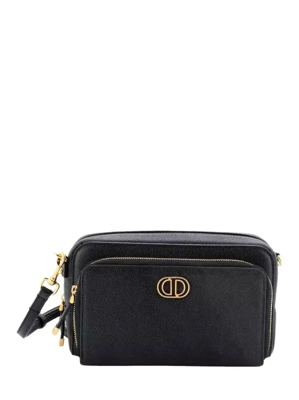 Dior Caro Double Pouch Crossbody Bag - Black