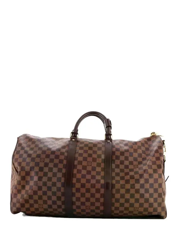 LOUIS VUITTON Keepall Bandouliere 55 Travel Bag - Brown