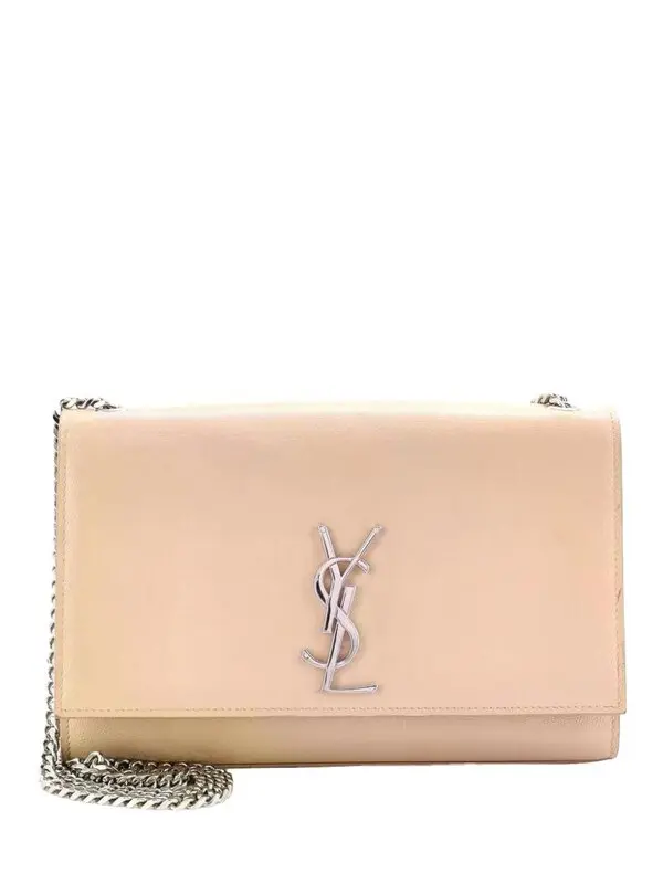 Saint Laurent Classic Monogram Grainy Leather Medium Crossbody Bag - Neutrals