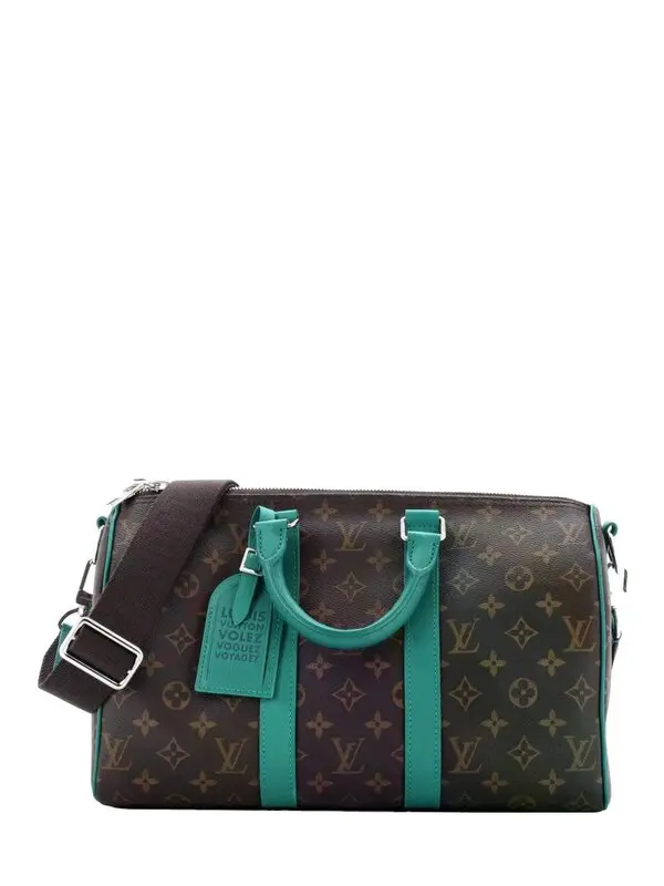 LOUIS VUITTON Keepall Bandouliere 35 Travel Bag Macassar Monogram Canvas - Brown