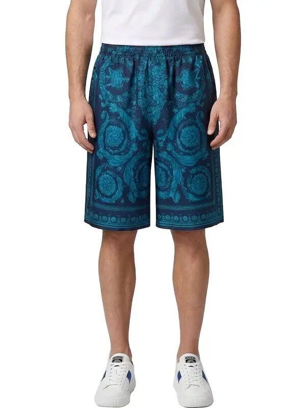 Versace Printed Shorts - Petroleum Blue