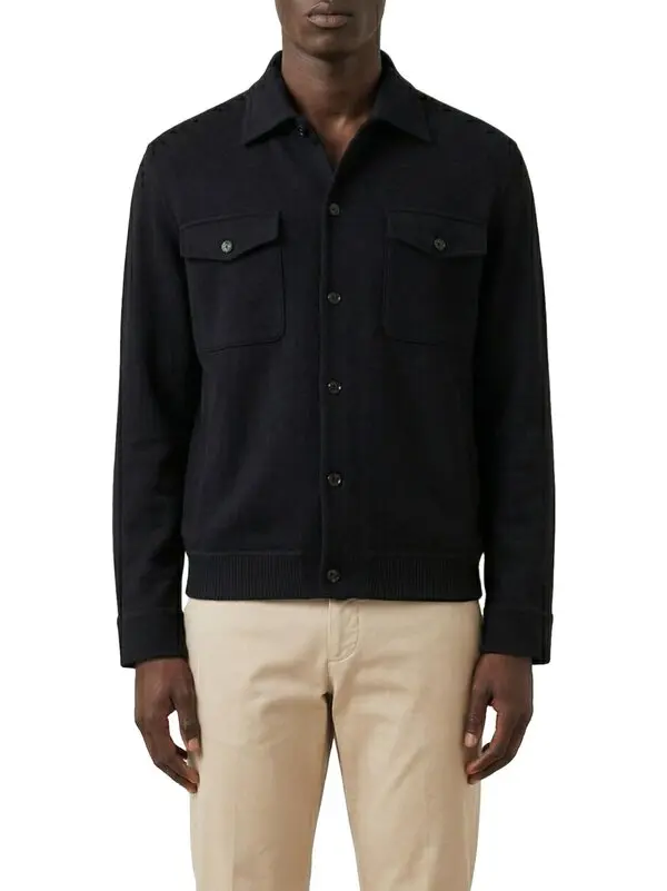 LARDINI Cotton Shirt Jacket - Blue