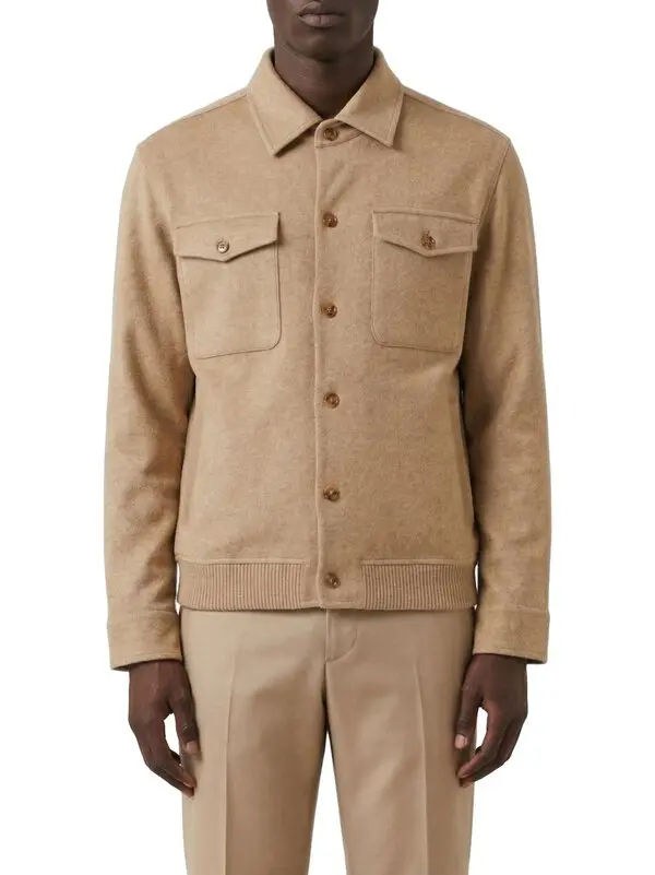 LARDINI Cotton Shirt Jacket - Sand