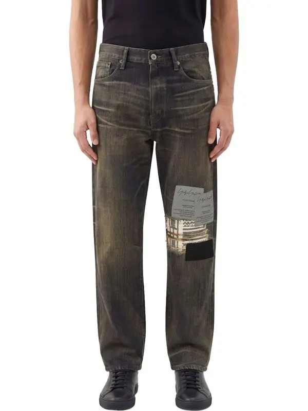 Yohji Yamamoto Straight Leg Jeans - Black