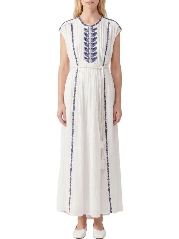 Isabel Marant Étoile Embroidered Maxi Dress - Ecru