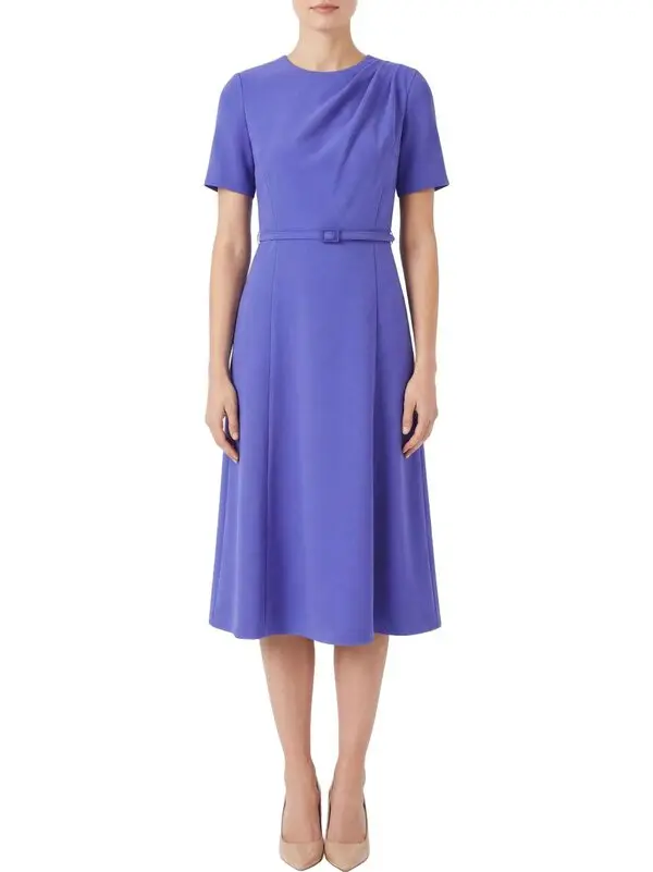 Carolina Herrera Crêpe Midi Dress - Blue