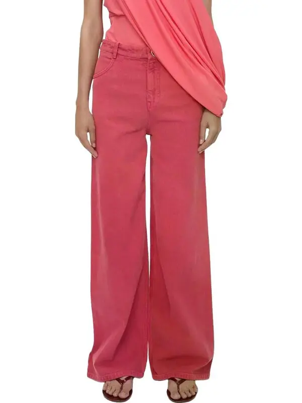 Christopher Esber Front-button Wide-leg Jeans - Red