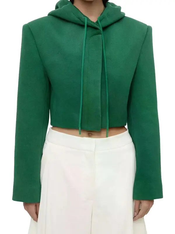Christopher Esber Noa Cropped-fit Hooded Jacket - Green
