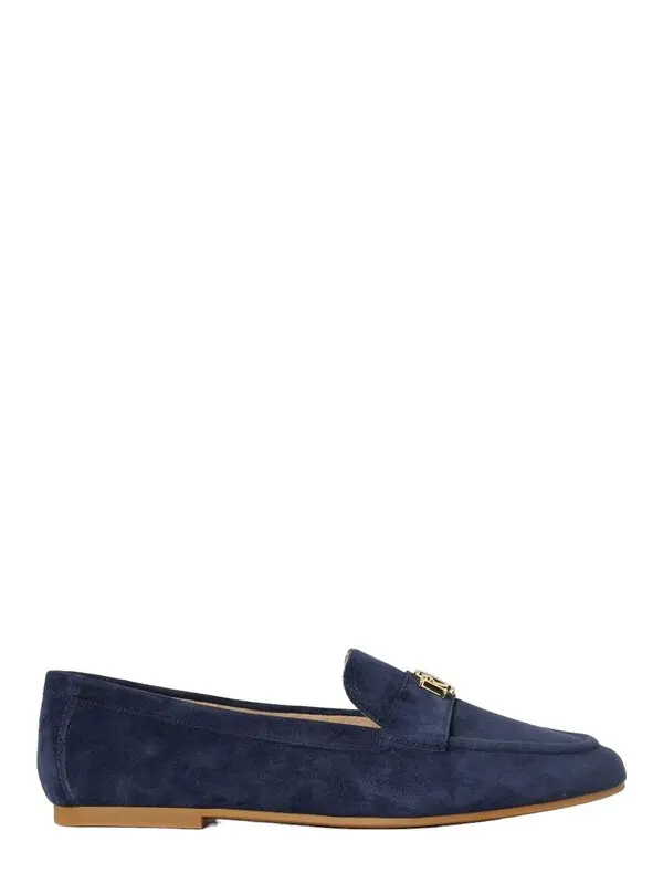 Ralph Lauren Suede Loafers With Monogram Detail - Blue