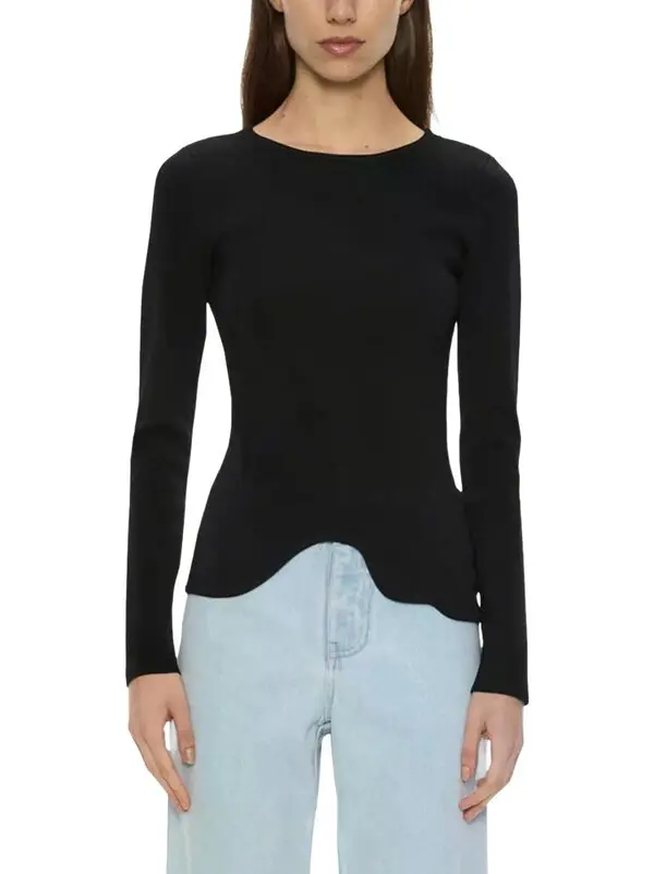 Christopher Esber Maparadita Long Asymmetric Top - Black