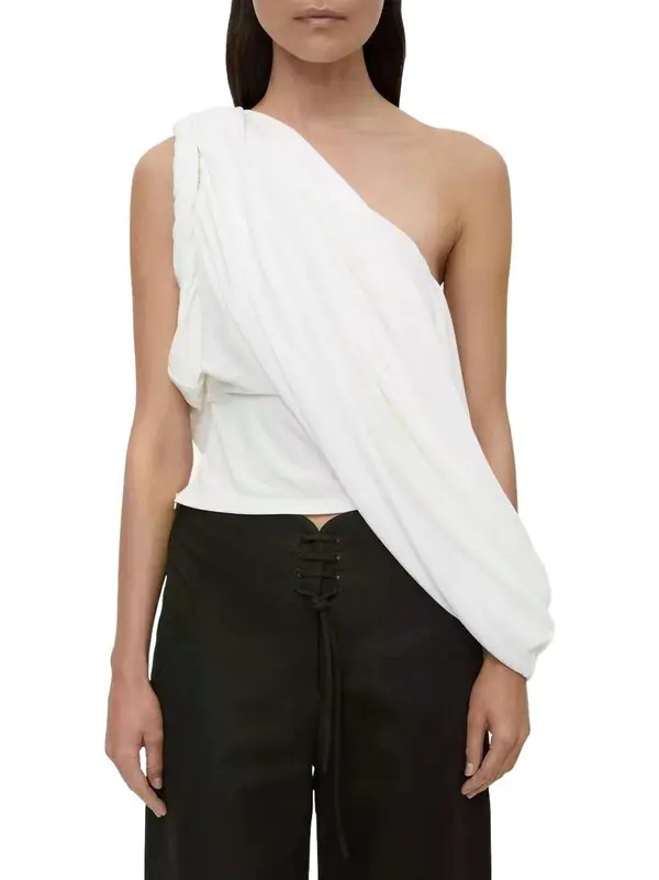 Christopher Esber Aiba Draped One-shoulder Top - Black