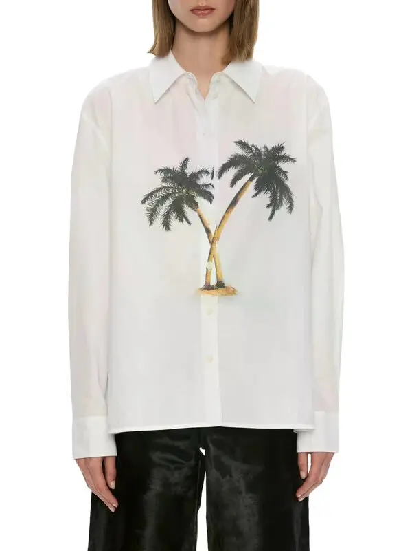 Christopher Esber Mirage Palm Shirt - White