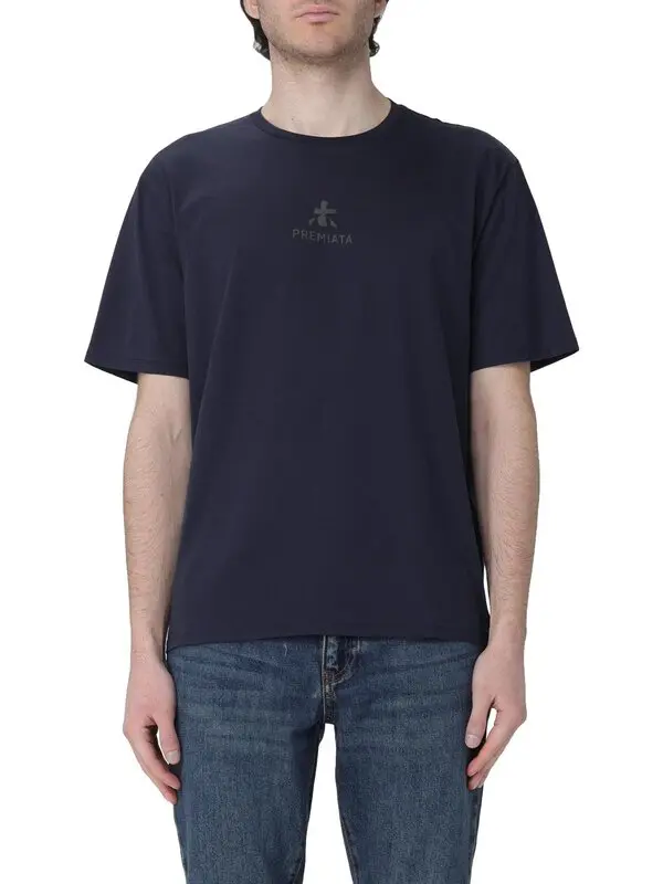 Premiata Cotton T-shirt With Logo - Blue