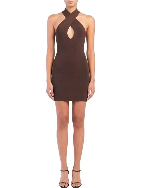 Federica Tosi Sleeveless Mini Dress - Brown