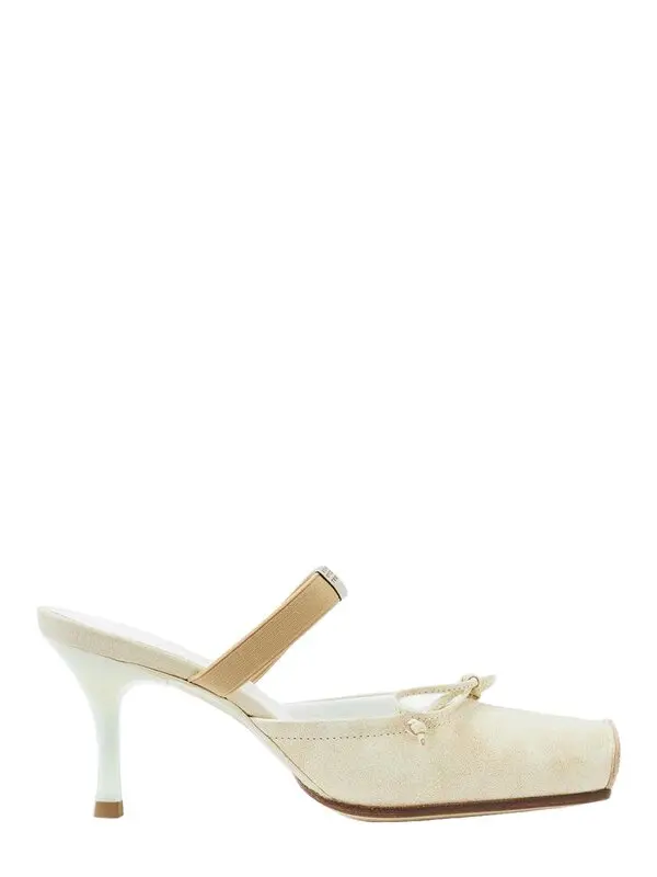 MAISON MARGIELA Sculptural Heel Mary Jane Pumps - Beige
