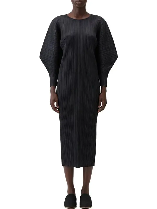 Issey Miyake Pleated Dress - Black
