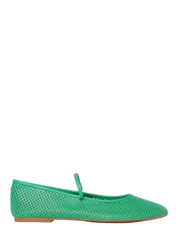 Ralph Lauren Jayna Perforated Leather Ballerinas - Green