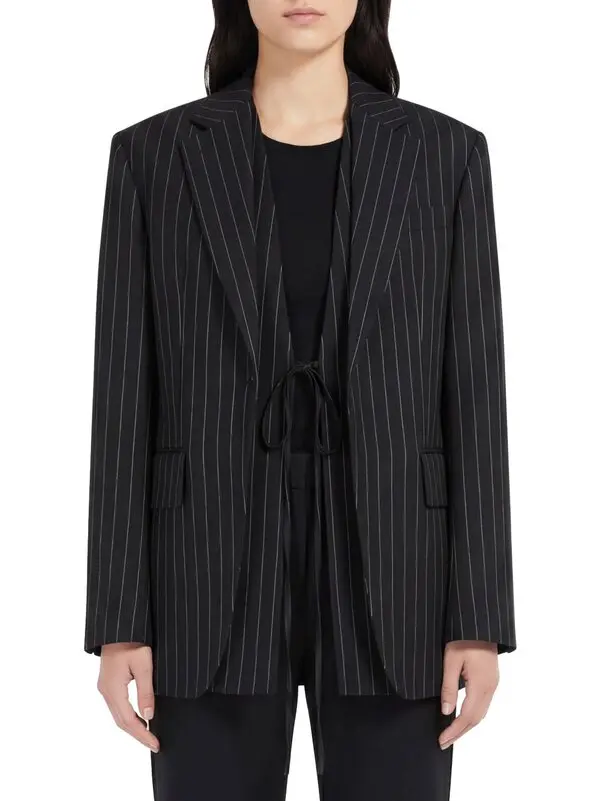Sportmax Striped Jacket - Black