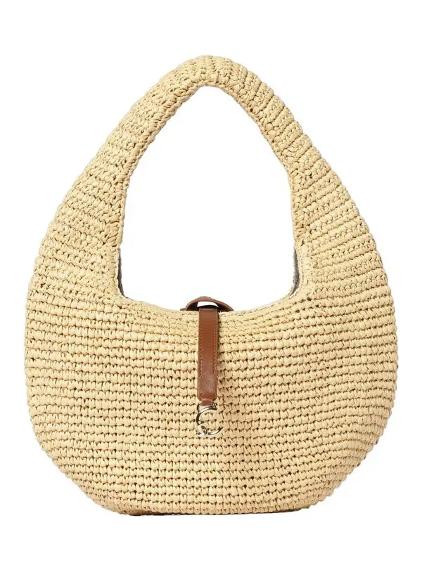 COCCINELLE Raffia Shoulder Bag - Brown