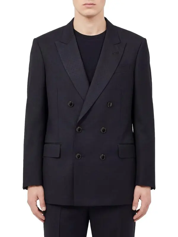 TOM FORD Double Breasted Jacket - Black