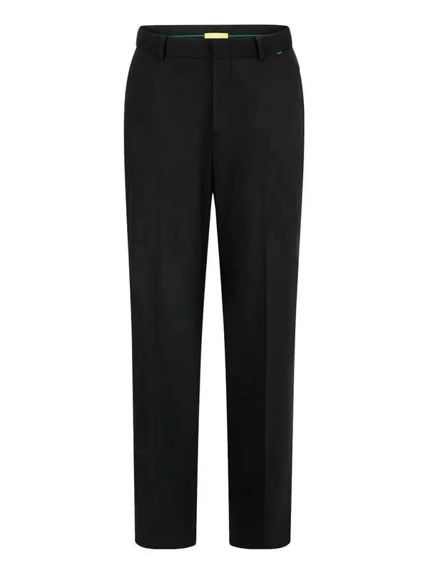 Shanghai Tang X Chen Wool-blend Trousers - Black